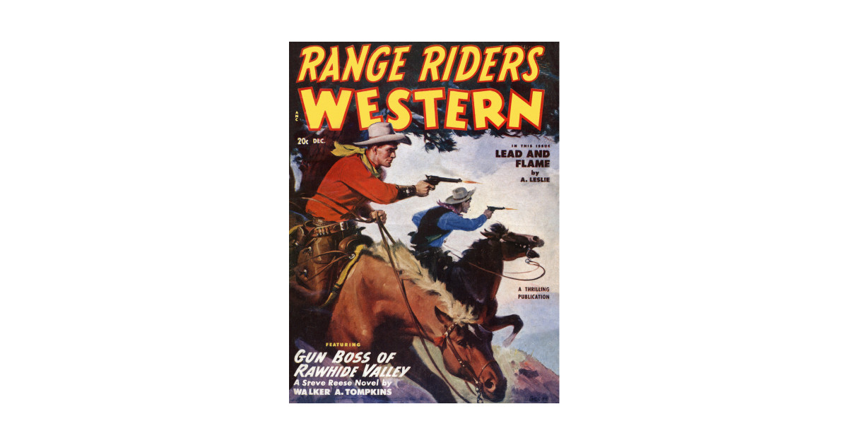Range Riders Western - Pulp Magazine - T-Shirt | TeePublic