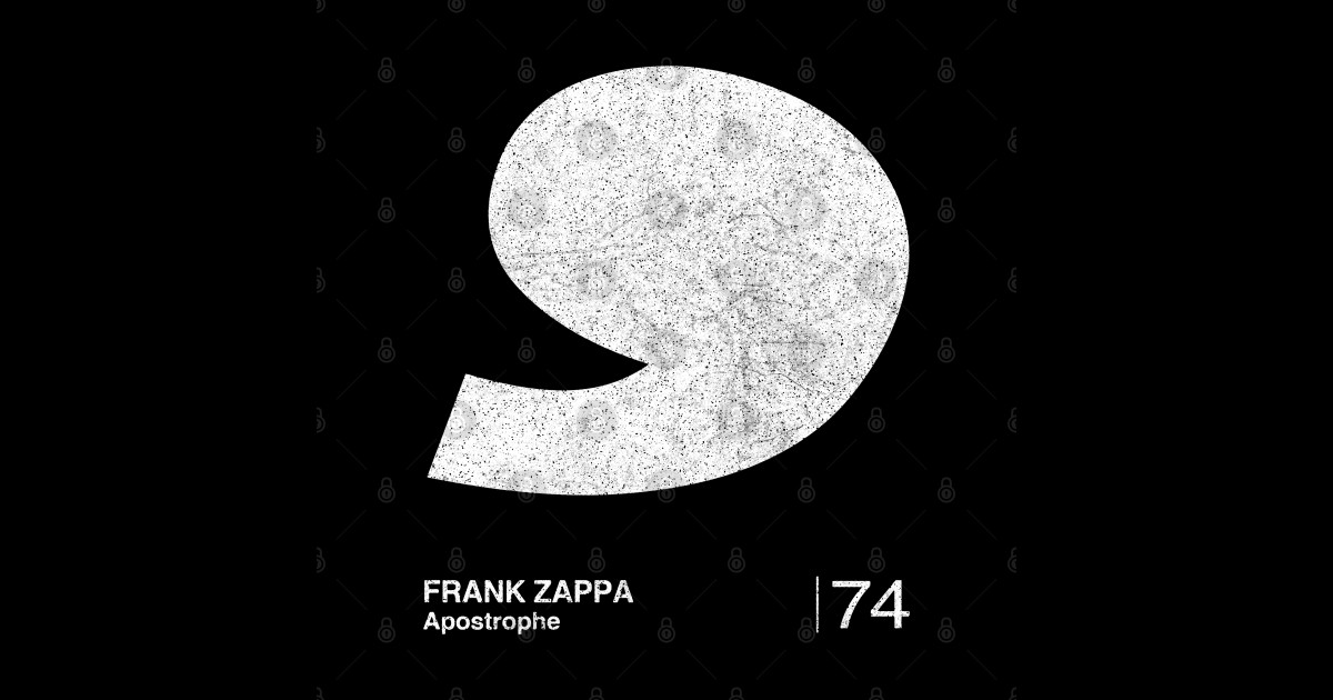 Apostrophe / Minimalist Graphic Artwork Design - Frank Zappa - Sticker ...