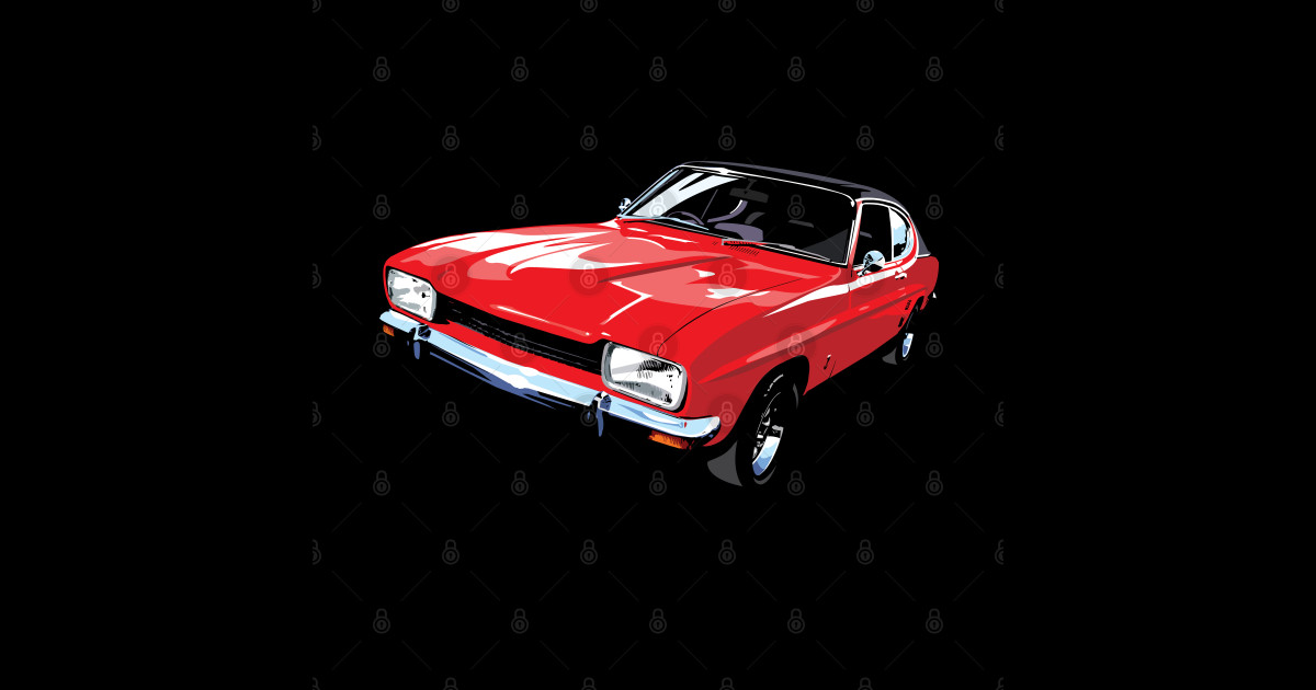 British Ford Capri in red - Ford Capri - Magnet | TeePublic