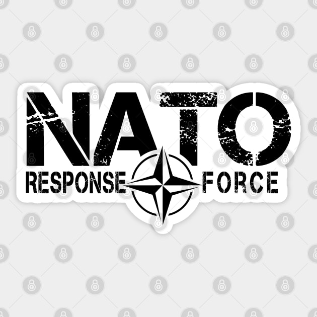 NATO Response Force (black logo) - Nato - Sticker | TeePublic