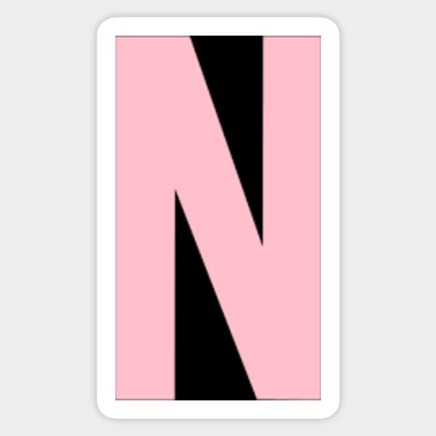 N letter - N Letter - Sticker | TeePublic