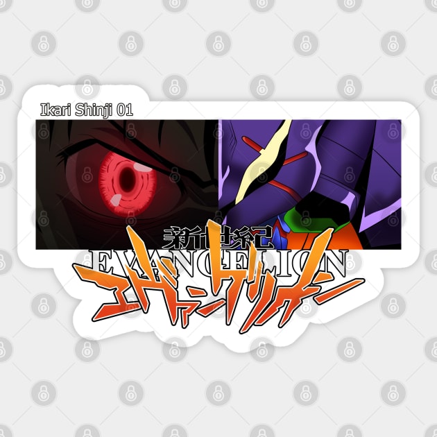 Evangelion Ikari Shinji - Evangelion - Sticker | TeePublic