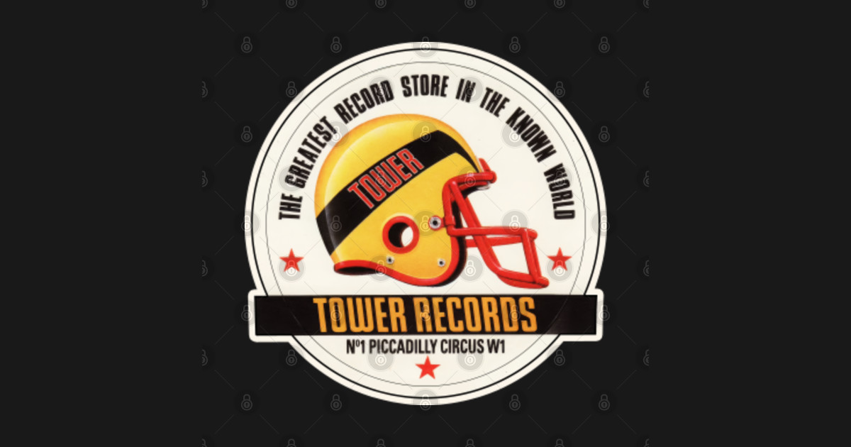 Tower Helmet - Tower Records - T-Shirt | TeePublic