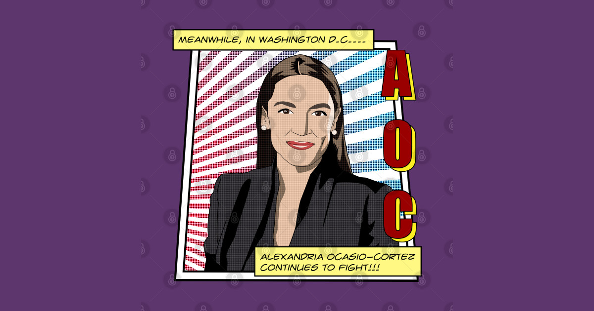 Alexandria Ocasio-Cortez Comic - Aoc - T-Shirt | TeePublic