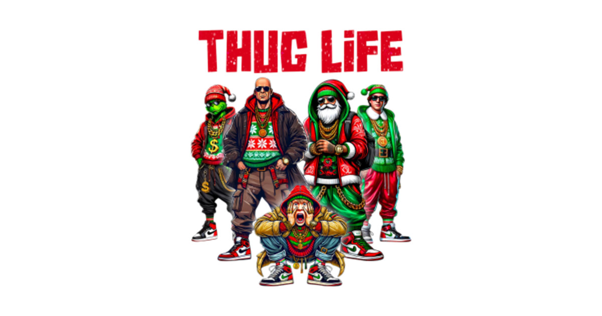 Cartoon Christmas Thug Life, Movie Character, Thug Life Xmas, Thug Life ...