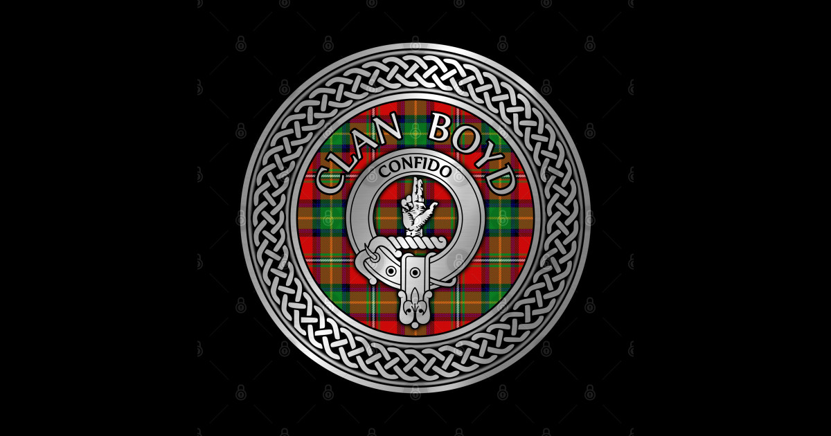 Clan Boyd Crest & Tartan Knot - Boyd - Posters and Art Prints | TeePublic