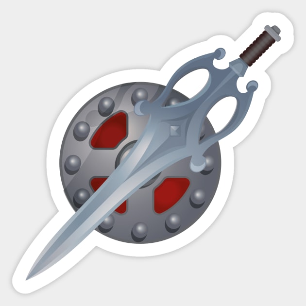 Sword and Shield - Power - Sticker | TeePublic