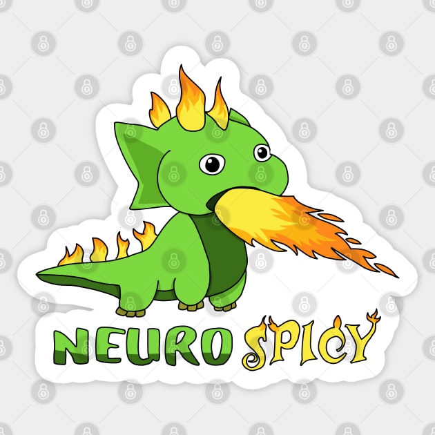 Neurospicy Dragon - Neurospicy - Sticker | TeePublic