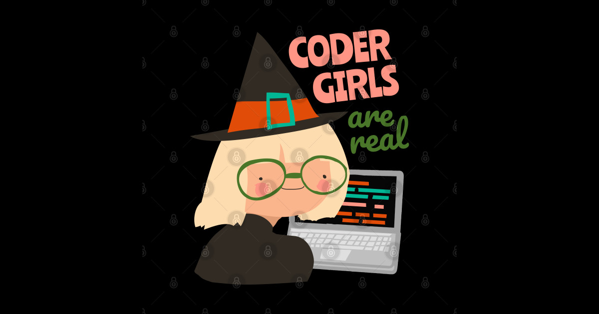 Coder girls are real - Programmer Girl - Sticker | TeePublic