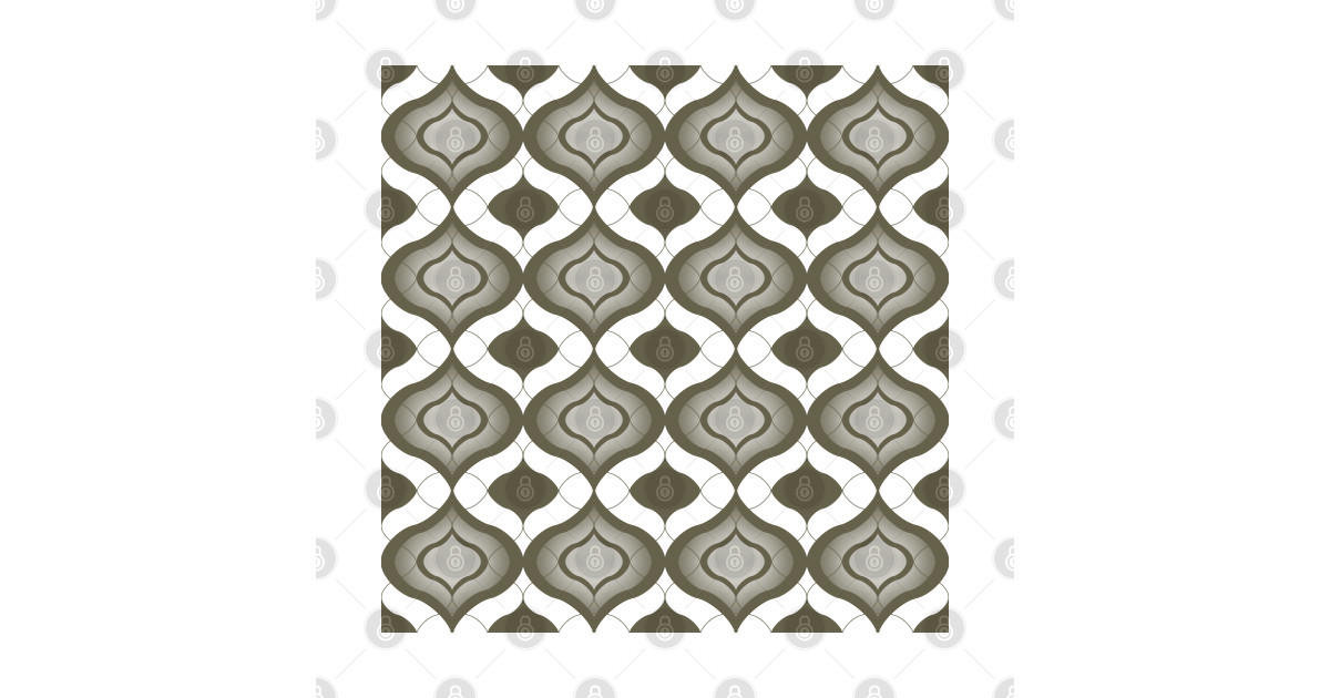 Ogee pattern olive green - Ogee Pattern Olive Green - T-Shirt | TeePublic