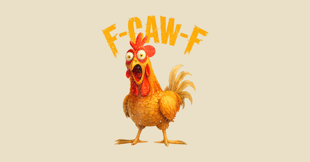 Retro 90s Funny F-Caw-F Chicken FCAWF Chicken 2 - Funny F Caw F - T ...