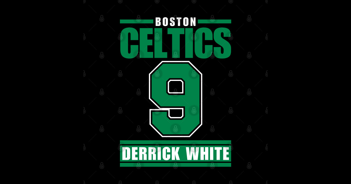 Boston Celtics Derrick White 9 Basketball - Boston Celtics - Sticker ...