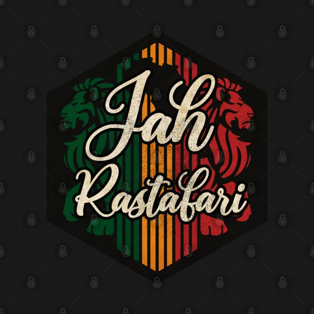 Jah Rastafari Shield - Rastafari - T-Shirt | TeePublic