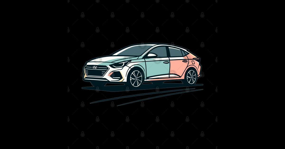 Hyundai Accent - Hyundai - Sticker | TeePublic