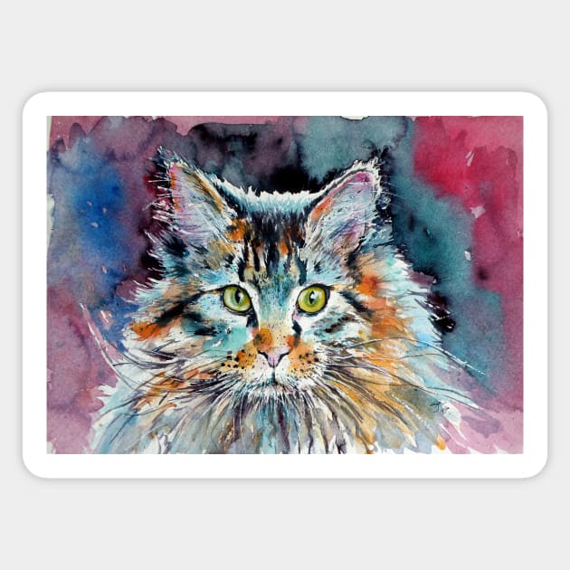 Cute big cat - Cute - Sticker | TeePublic