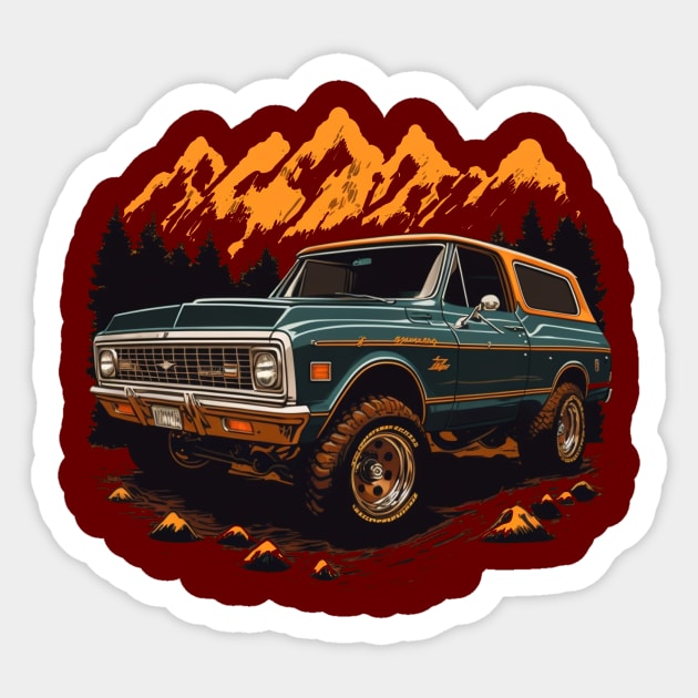 Classic 80s style Vintage Blazer - Chevy Blazer - Sticker | TeePublic