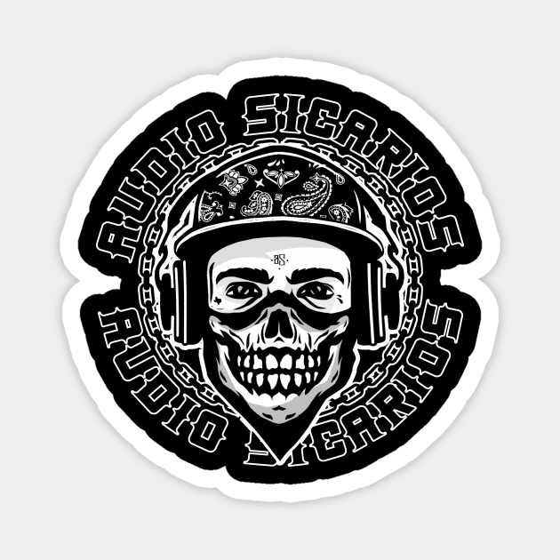 Audio Sicarios Logo Dark Colors - Audio - Magnet | TeePublic