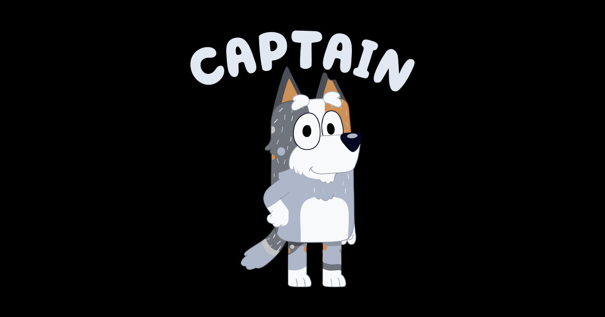 Vintage Captain Bluey Cartoon - Bluey - Sticker | TeePublic
