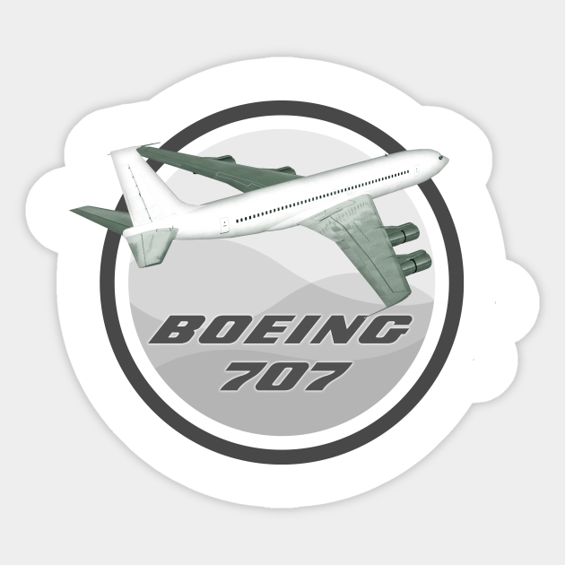 707 in flight - Boeing 707 - Sticker | TeePublic