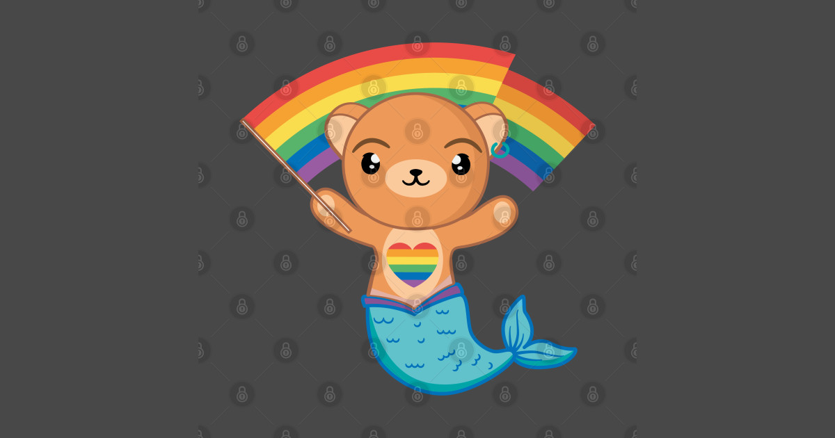 Merbear Pride - A Little Merbear Proud - T-Shirt | TeePublic