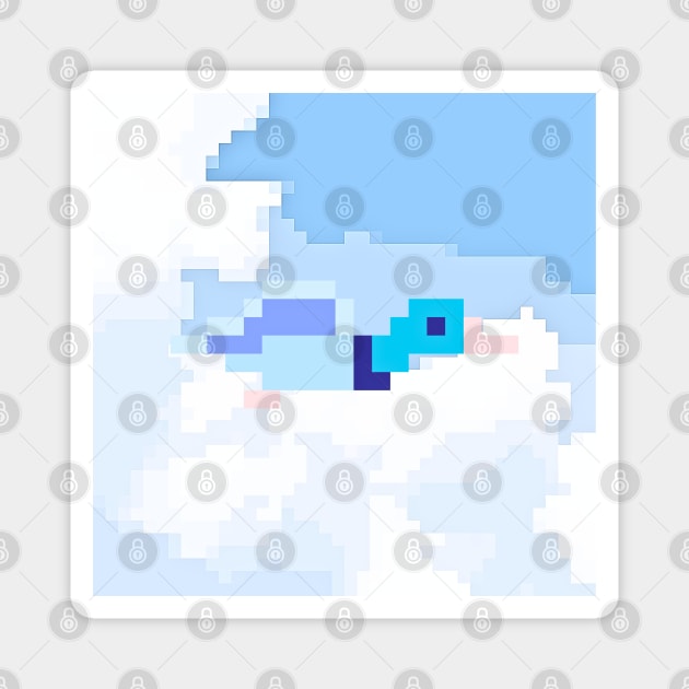 Pixel Art Video Game Bird Design - Video Game - Magnet | TeePublic