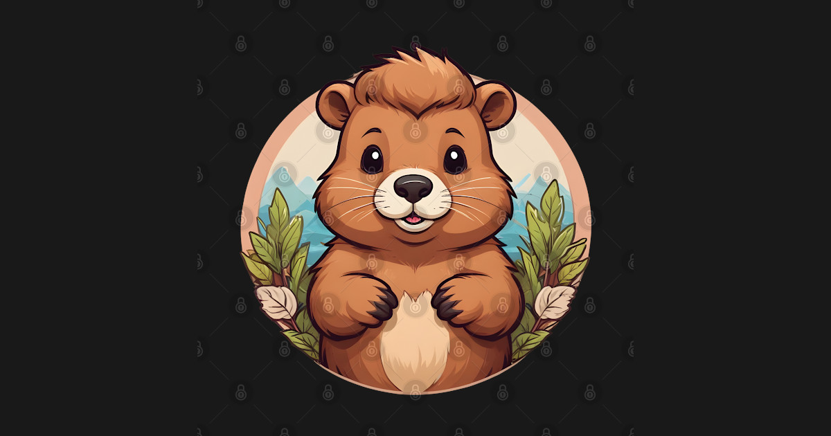 Cute Beaver - Beaver - T-Shirt | TeePublic