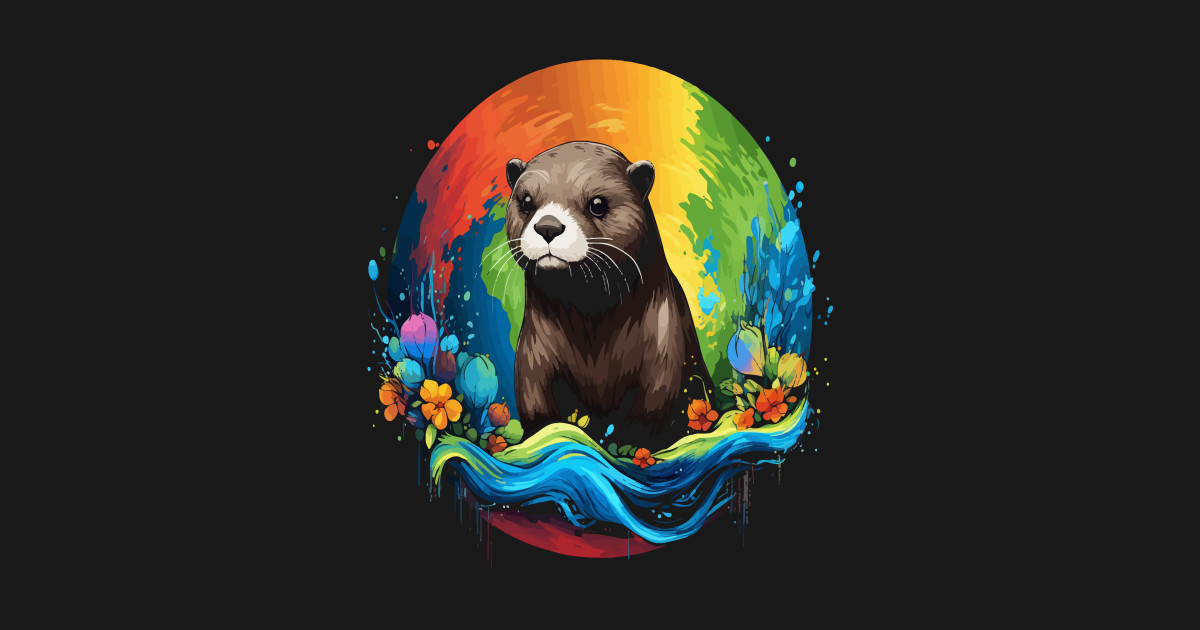 Otter Earth Day - Otter - T-Shirt | TeePublic