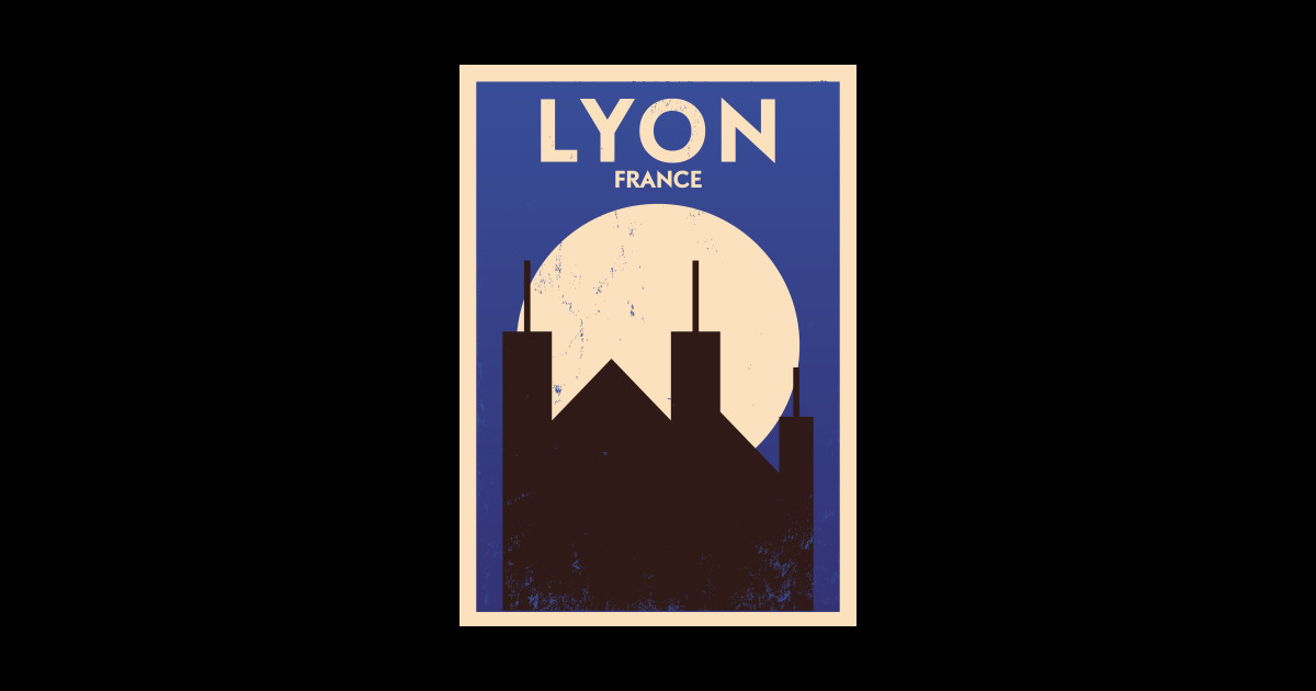 Lyon Poster Design - Lyon - Sticker | TeePublic