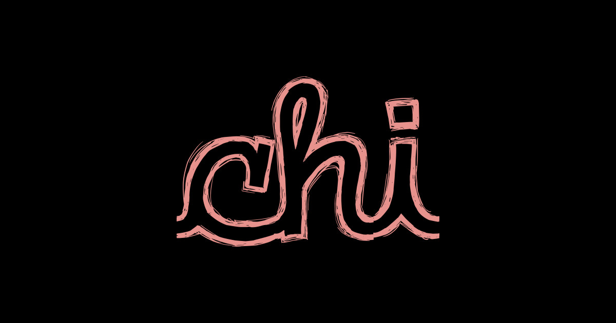 Chi Cursive Greek Letter - Panhel - Sticker | TeePublic