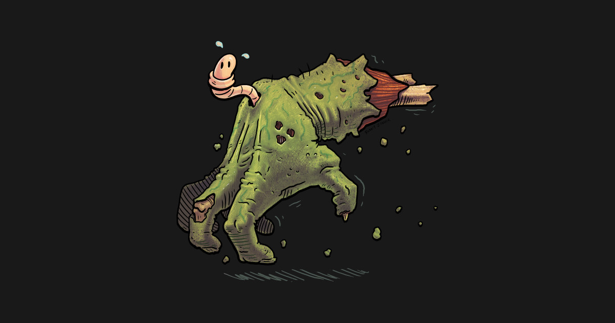 Runaway Zombie Hand and Cute worm. - Cute Zombie - T-Shirt | TeePublic