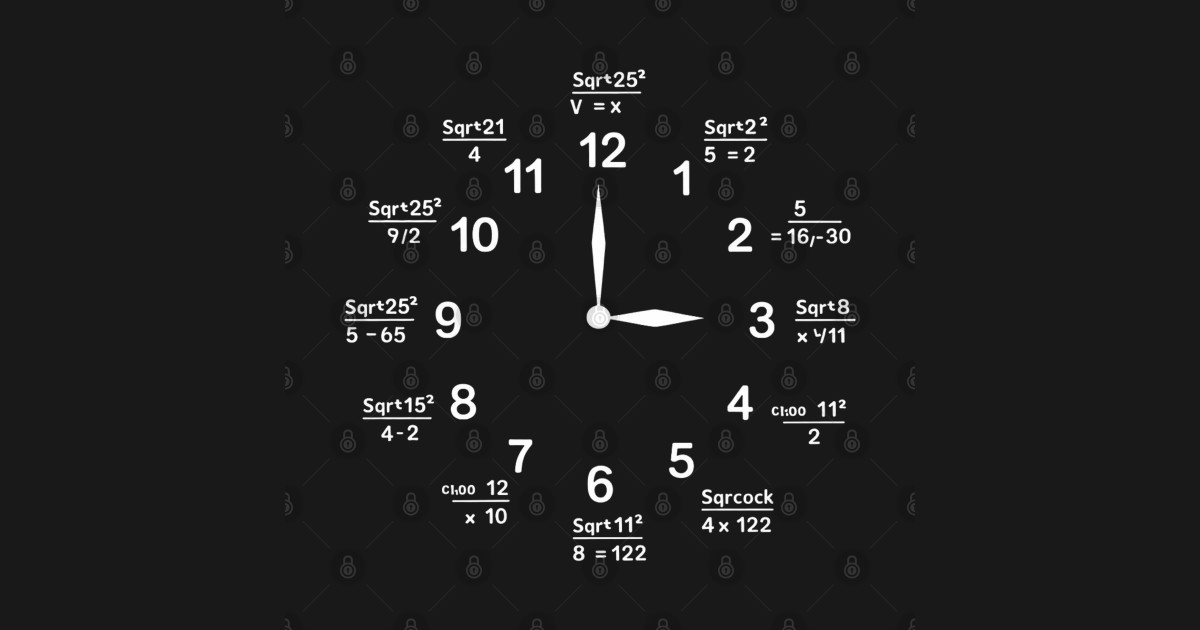 Math-Clock - Math Clock - T-Shirt | TeePublic