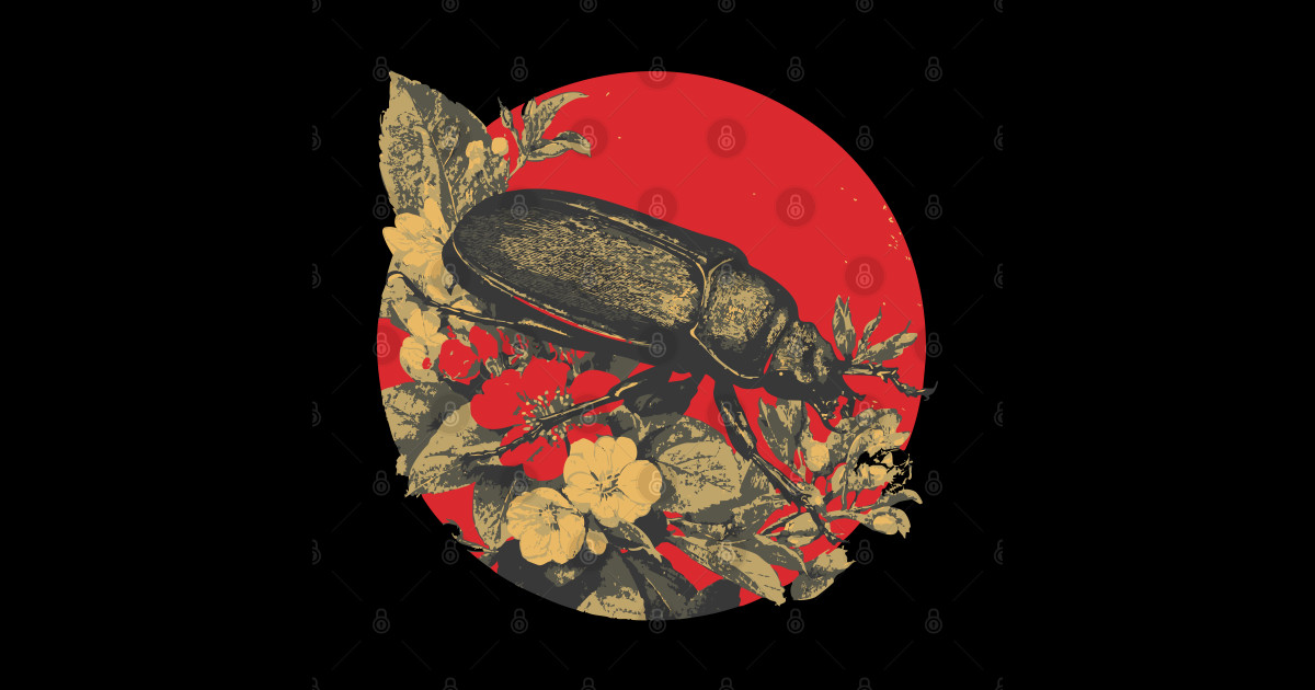 Gothic Kabutomushi Japanese Insect Art Samurai Beetle Design ...