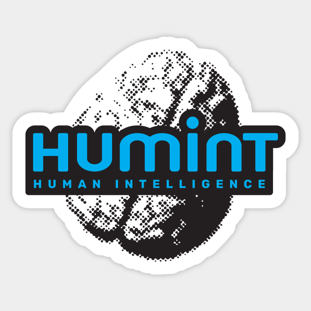 HUMINT Human Intelligence Not AI - Artificial Intelligence - Sticker ...