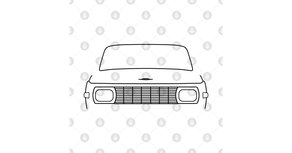 Wartburg 353 Knight vintage car black outline graphic - Classic Car - T ...