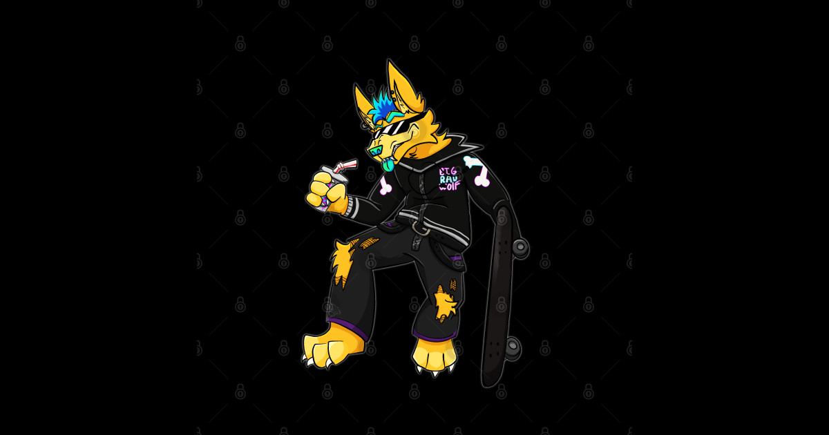 Big rad wolf (no background) - Furry - Sticker | TeePublic