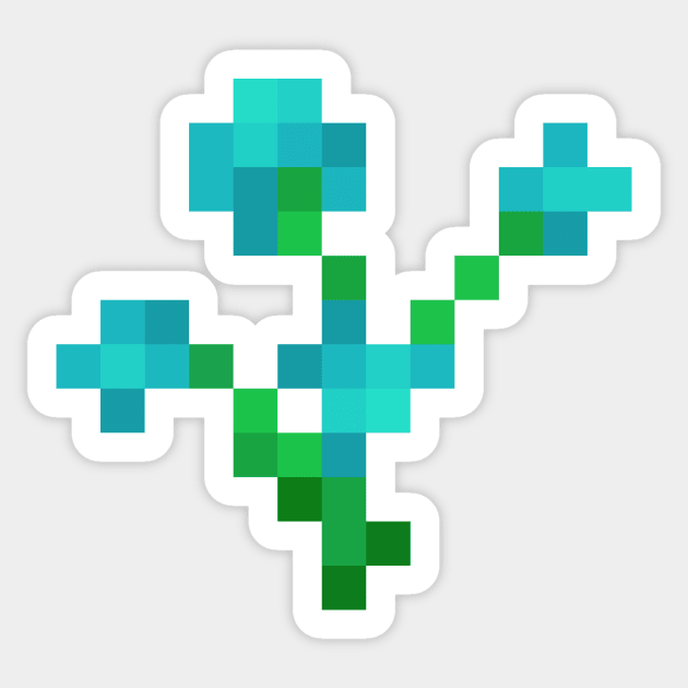 Minecraft Azure Bluet - Minecraft Design - Sticker | TeePublic