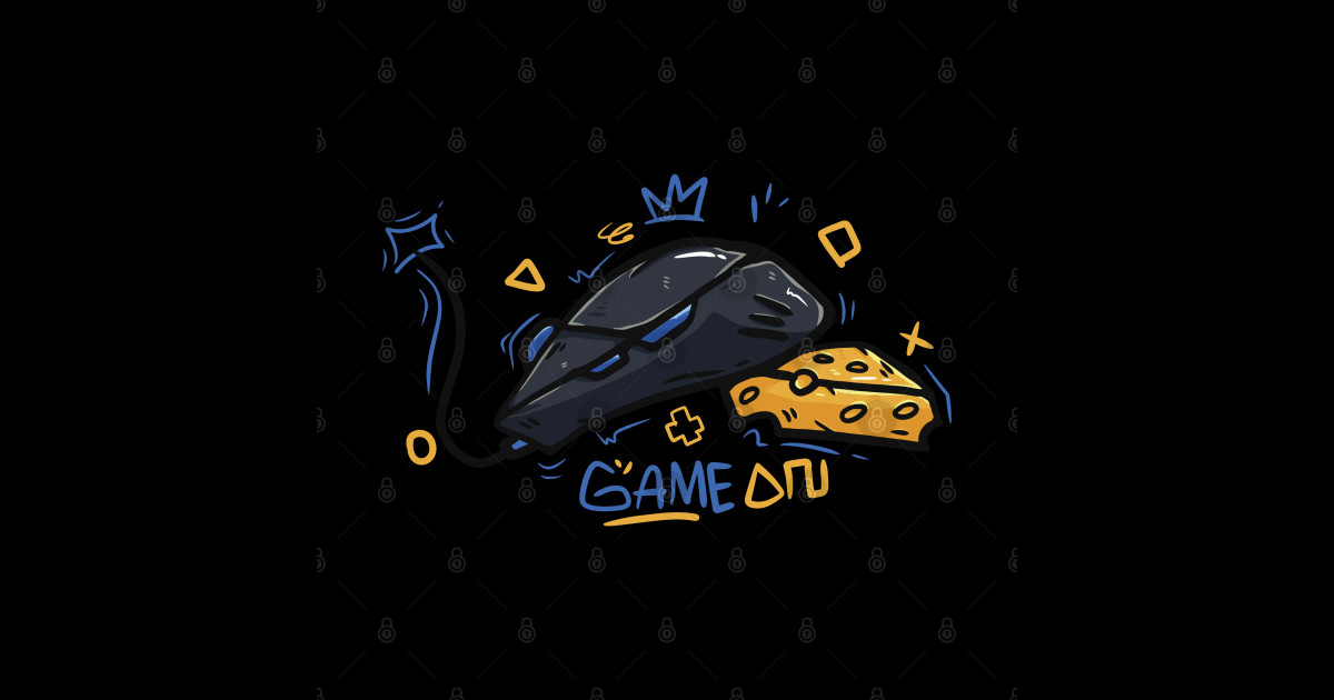 Gaming mouse cheese - Gaming - Sticker | TeePublic