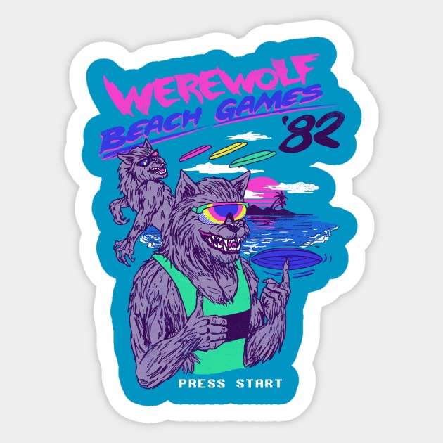 Werewolf Beach Games - Werewolf - Sticker | TeePublic