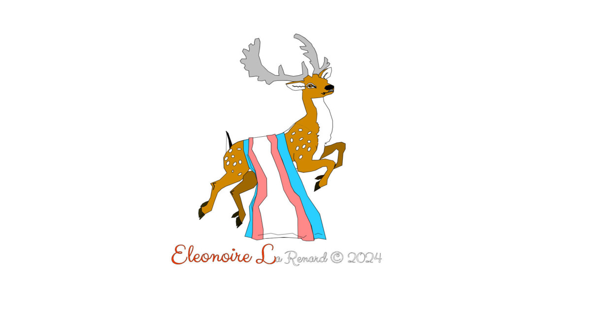 Fallow deer with transgender flag - Lgbt Community - T-Shirt | TeePublic