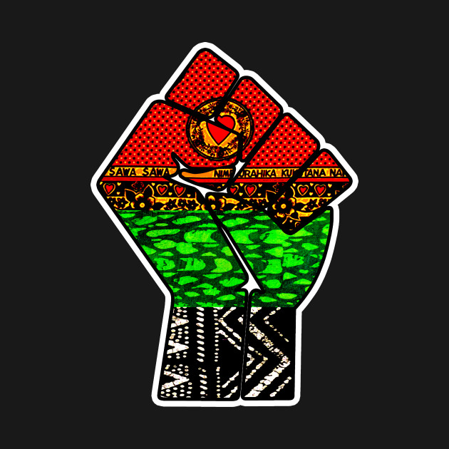 Pan African Unity Fist - Pan African Unity Fist - T-Shirt sold by Greg ...