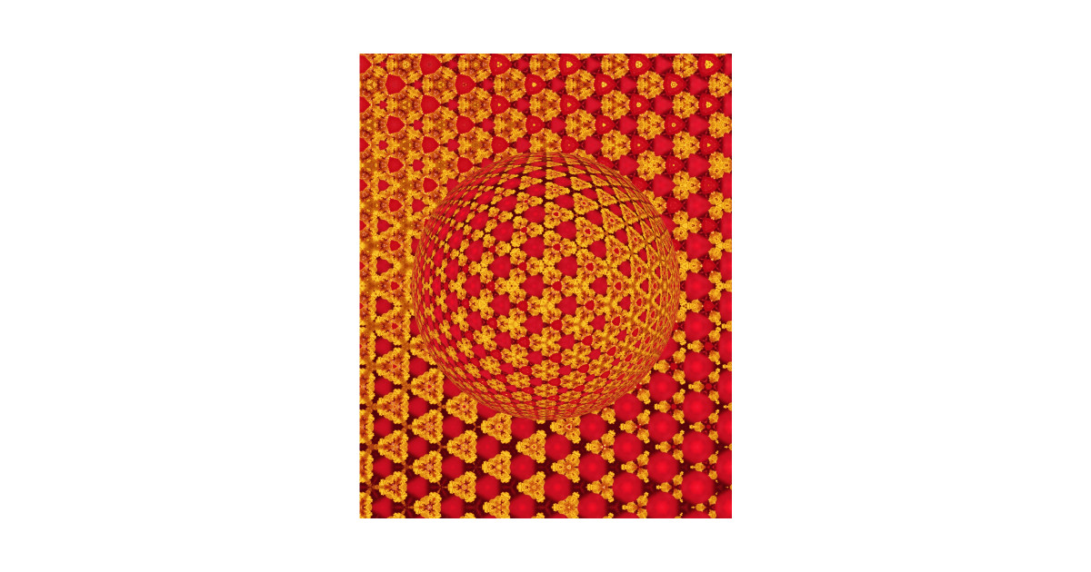 red and yellow mesh over spherical 3d surface - Background - T-Shirt ...