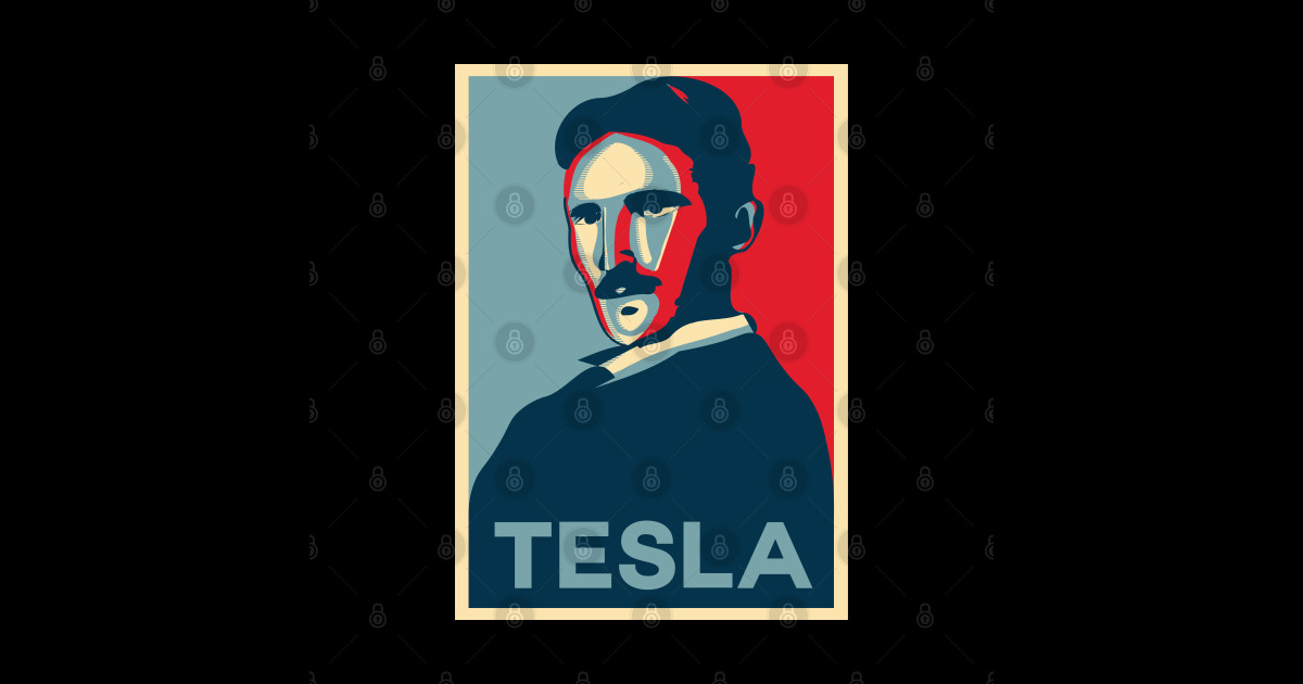 Tesla Poster - Tesla - Sticker | TeePublic