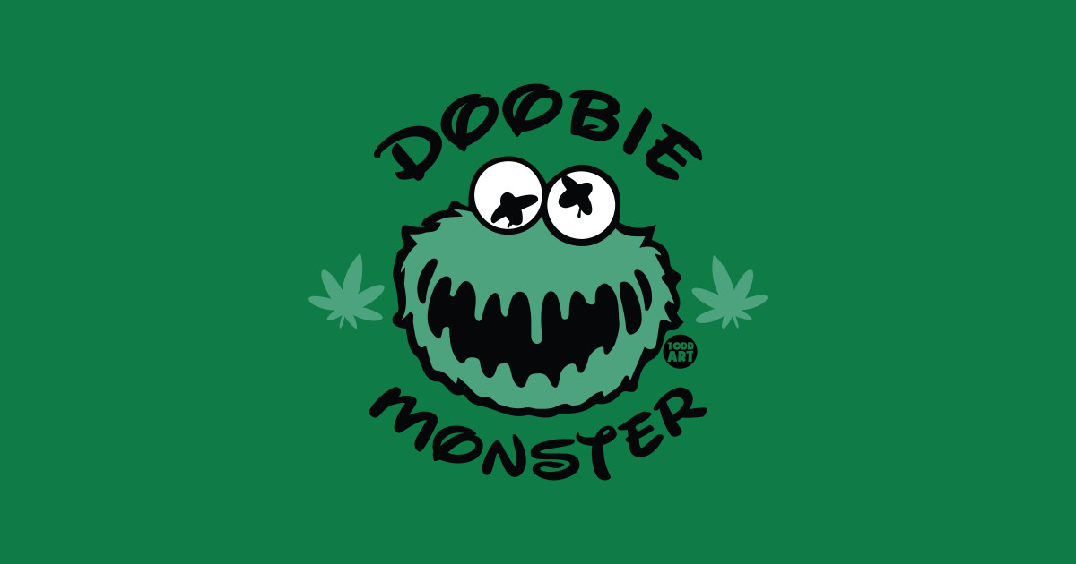 doobie monster - Weed - T-Shirt | TeePublic