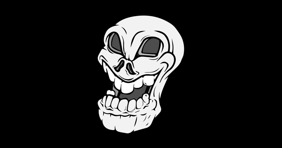 The Laughing Skull - Skull - Sticker | TeePublic