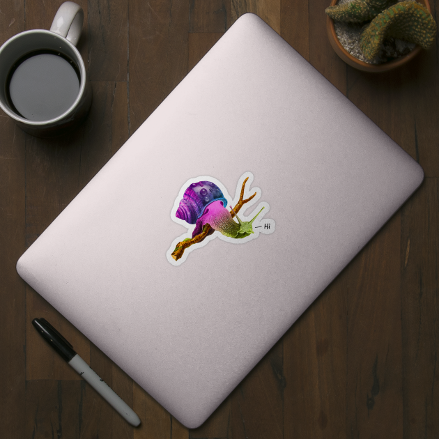 Friendly snail - Snail - Sticker | TeePublic