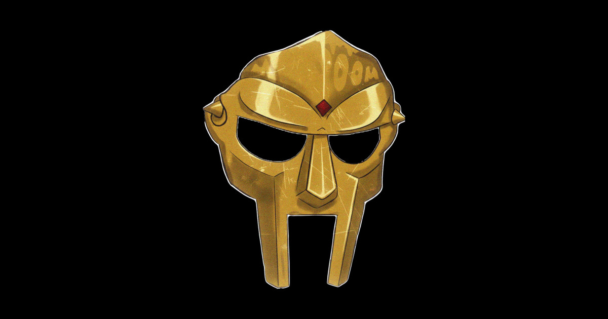 gold mask of doom - Mf Doom - Sticker | TeePublic