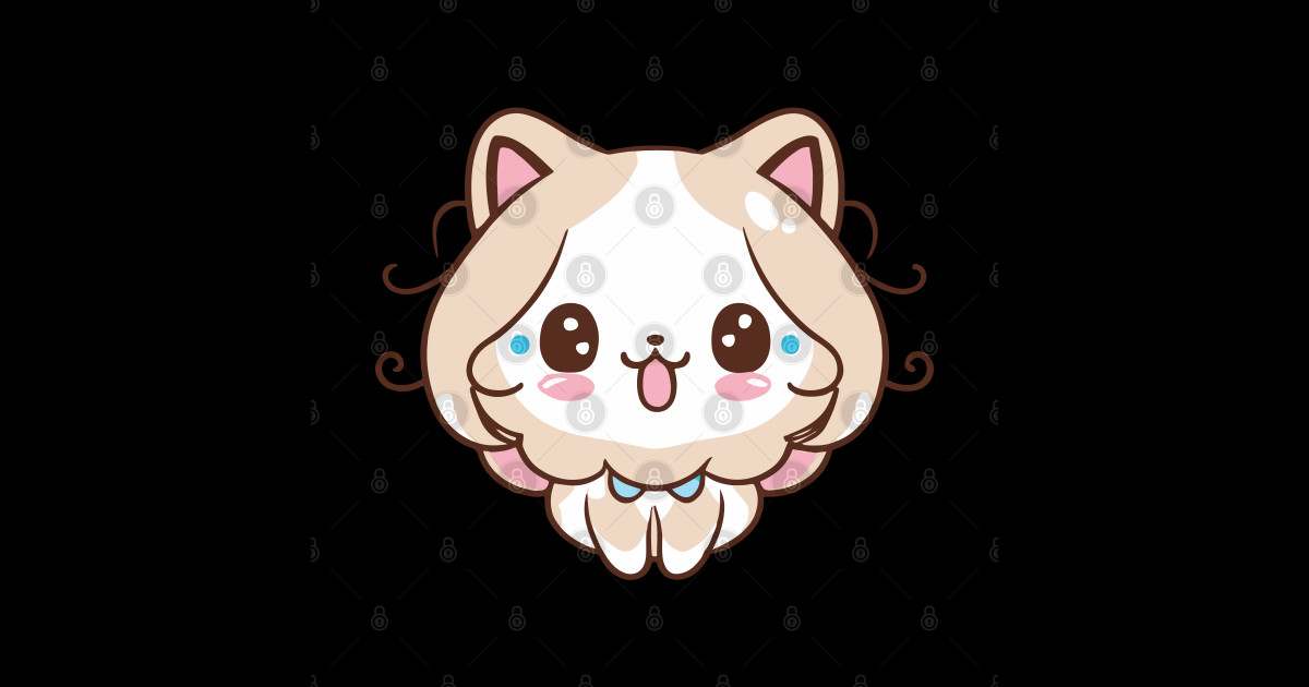 cute kawaii chibi cat lady - Kawaii Cat - Sticker | TeePublic