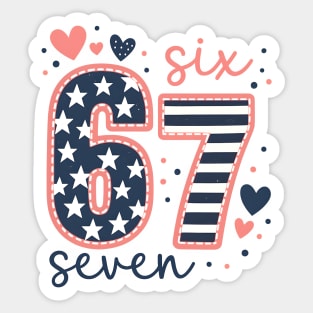 Funny Six Seven Meme Design Stickers for Sale | TeePublic