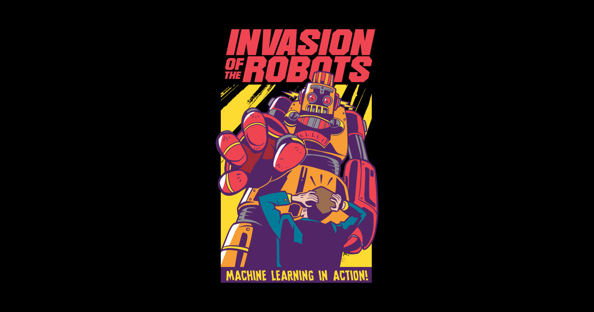 Invasion of the Robots | Retro Comic Book Cover - Robot Invasion ...