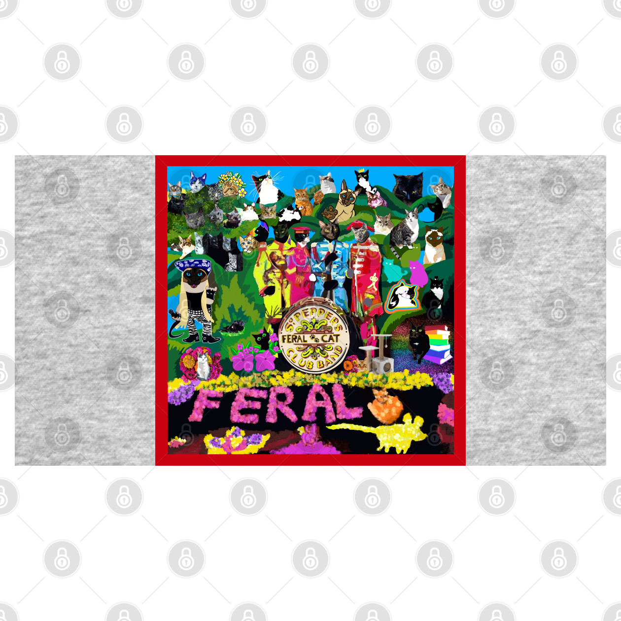 Feral Cat Club Band - Beatles Parody - T-Shirt | TeePublic